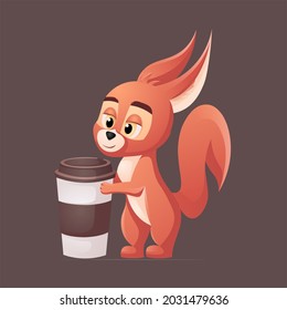 555 Squirrel coffee Stock Illustrations, Images & Vectors | Shutterstock