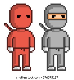 Pixel art ninja Stock Illustrations, Images & Vectors | Shutterstock