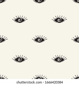 Fashion Illustration Eyes Seamless Pattern Repeating Stock Vector ...