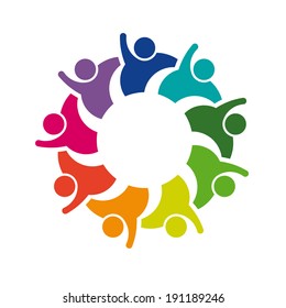 Teamwork Logo Holding Group 11 People Stock Vector (Royalty Free ...