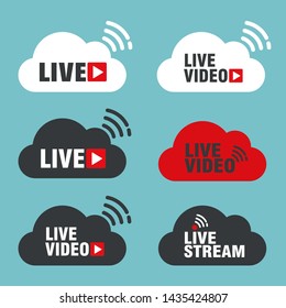 Live Icon Vector Social Media Communication Stock Vector (Royalty Free ...