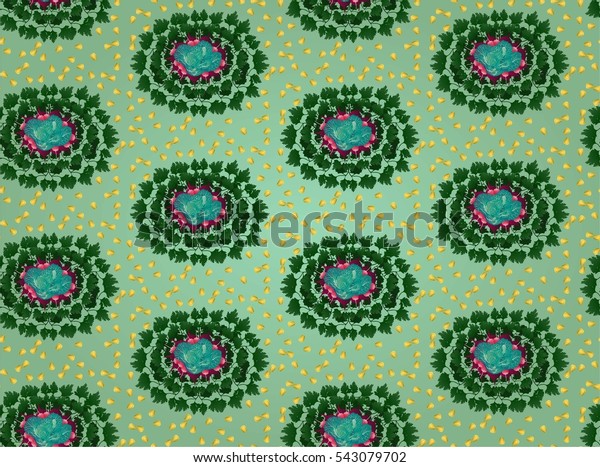 Vegetable Flower Motif Stock Illustration 543079702 | Shutterstock