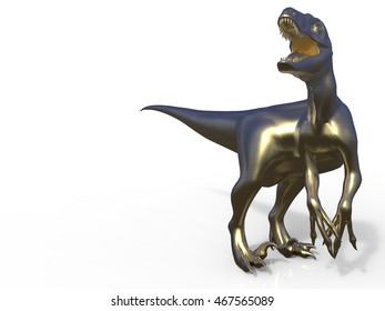 Velociraptor Front View 3d Rendering Stock Illustration 467565089 ...
