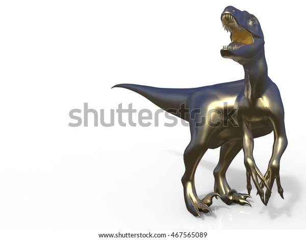 Velociraptor Front View 3d Rendering Stock Illustration 467565089 ...