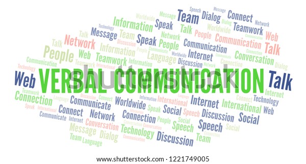 Verbal Communication Word Cloud Stock Illustration 1221749005 ...