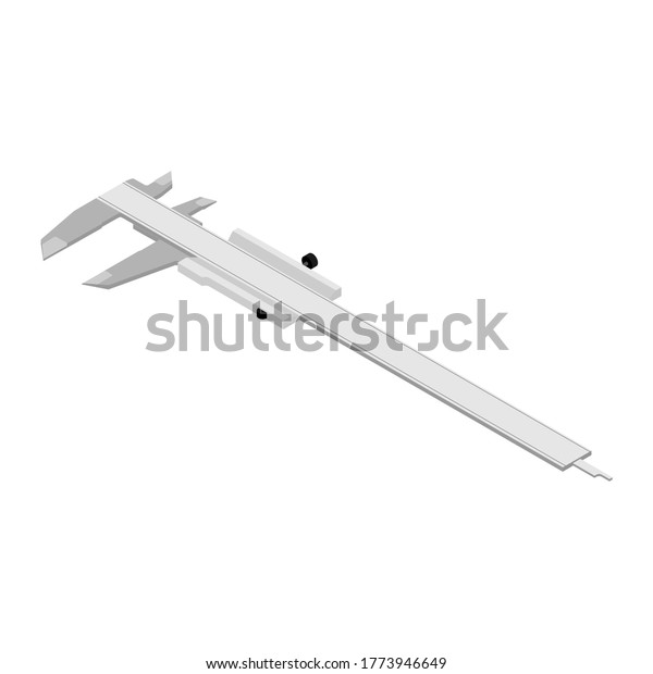 Vernier Caliper Isometric View Isolate On Stock Illustration 1773946649 ...