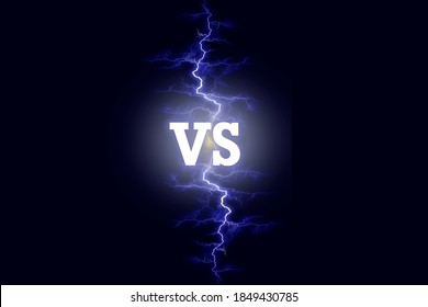 Versus Vs Background Lightning Bolt On Stock Illustration 1849430785 ...