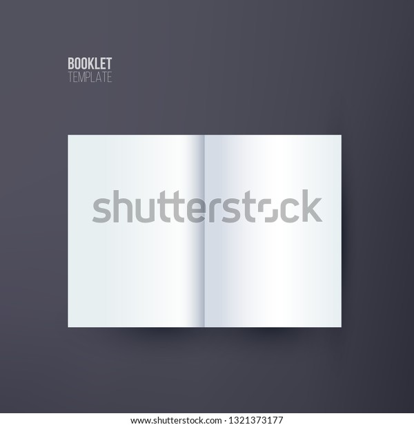Vertical Booklet Template Booklet Spread Mock Stock Illustration ...
