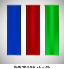 Vertical Colored Flags Emblems Illustration Your Stock Illustration ...