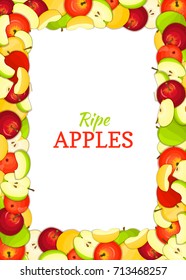 Horizontal Rectangle Colored Frame Composed Delicious Stock Vector ...