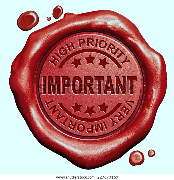 Very Important High Priority Dont Forget Stock Illustration 227673169 ...