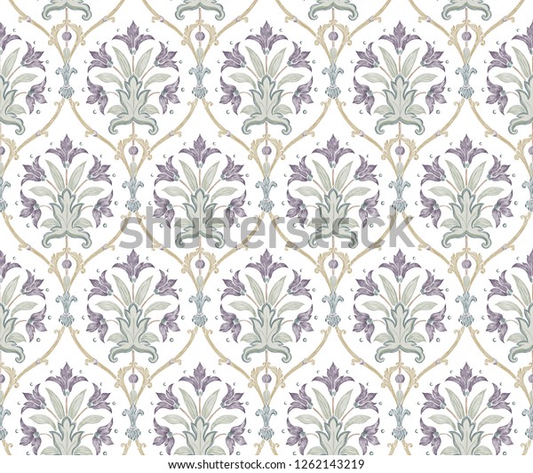 Victorian Pattern Floral Design Stock Illustration 1262143219 ...