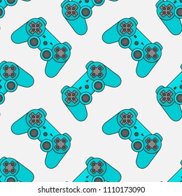 Video Game Controller Background Gadgets Seamless 스톡 일러스트 1110173090 ...