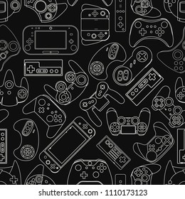 Gamepad Seamless Texture Video Game Controller Stock Illustration 690756187