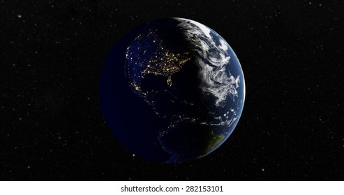 View America Space 3d Render Globe Stock Illustration 282153101 ...