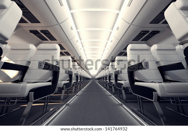 View On Aisle Between Rows Passanger Stock Illustration 141764932 ...