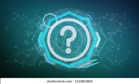 View Technology Question Mark Icon On Stock Illustration 1124853869 ...