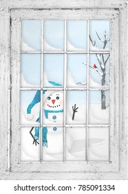 1,300 Winter scene through window Images, Stock Photos & Vectors ...