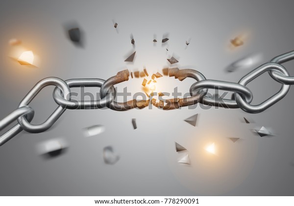 View Weak Link Broken Chain Exploding Stock Illustration 778290091 ...