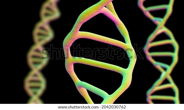 Viewed Electron Microscope Dna Molecules On Stock Illustration ...