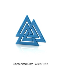 Valknutred Viking Symbol Three Interconnected Triangles Stock ...