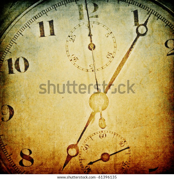 Vintage Clock Face Abstract Time Theme Stock Illustration 61396135