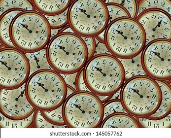 Vintage Clocks Pattern Given 3 15 Stock Illustration 145057762 ...