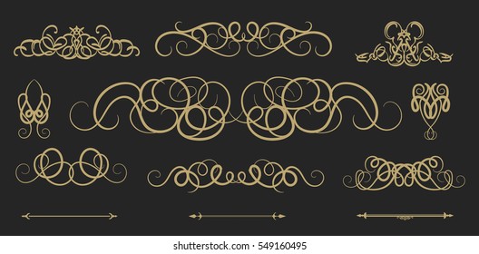 Vintage Decor Elements Wicker Raster Lines Stock Illustration 551864338