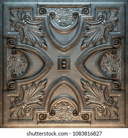 Vintage Decorative Pattern 3d Rendering Stock Illustration 1083816827 ...