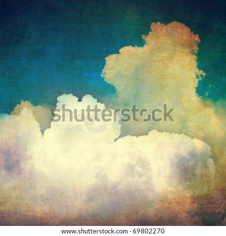 Vintage Sky Clouds Stock Illustration 69802270 - Shutterstock