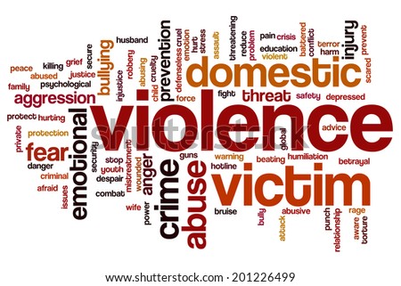 Violence Concept Word Cloud Background Stock Illustration 201226499 ...