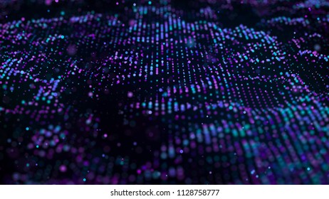 Violet Computer Technology Background Big Data Stock Illustration ...