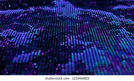 Violet Computer Technology Background Big Data Stock Illustration ...