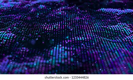 Violet Computer Technology Background Big Data Stock Illustration ...