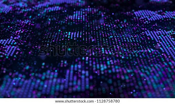 Violet Computer Technology Background Big Data Stock Illustration ...