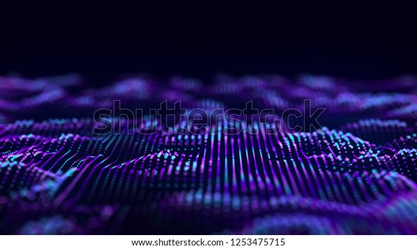 Violet Computer Technology Background Big Data Stock Illustration ...