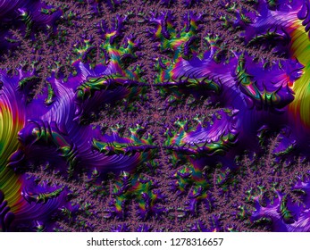 Violet Energy Bionic Structure Science Illustration Stock Illustration ...