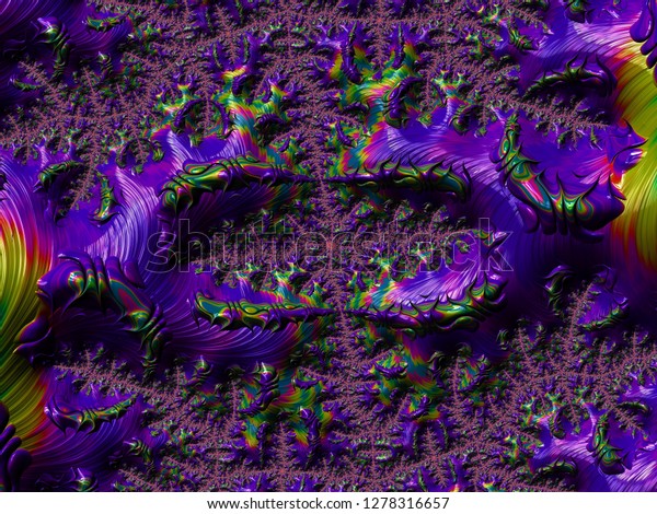 Violet Energy Bionic Structure Science Illustration Stock Illustration ...