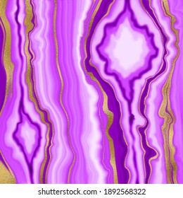 Violet Gold Marble Texture Background Design Stock Illustration ...