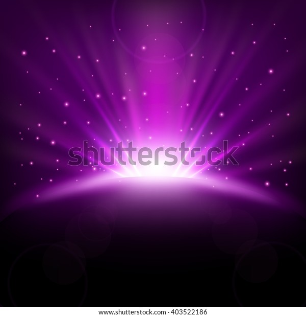 Violet Rays Rising Background Sparkles Stock Illustration 403522186