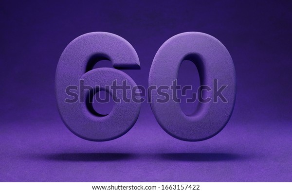 Violet Velvet Number 60 Indigo Color Stock Illustration 1663157422 ...