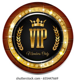 Vip Banner Gold Elements Stock Illustration 655447669 | Shutterstock