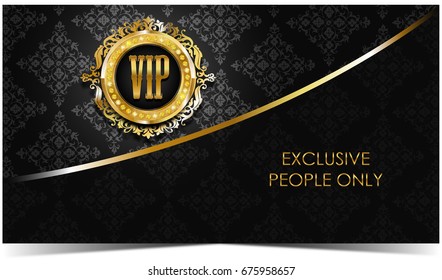 Vip Party Premium Invitation Card Poster Stock Vector (Royalty Free ...