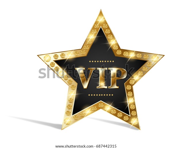 Vip Star Gold Elements Stock Illustration 687442315