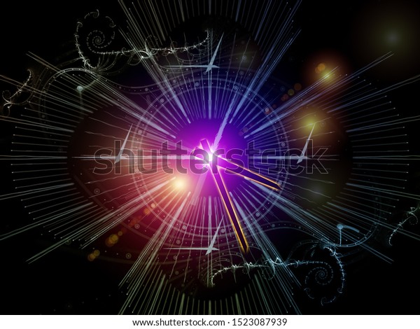 Virtual Clocks Faces Time Series Abstract Stock Illustration 1523087939 ...