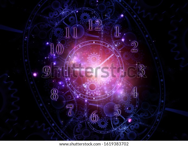 Virtual Clocks Faces Time Series Design Stock Illustration 1619383702