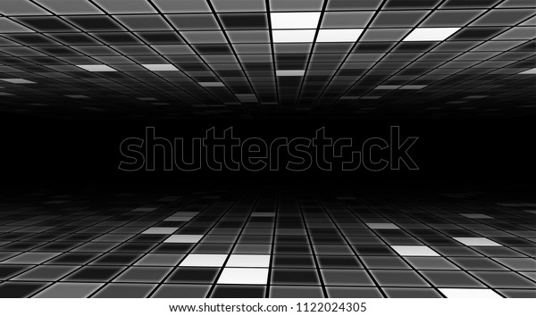 Virtual Cyberspace Reality Empty Room White Stock Illustration ...