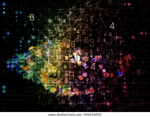 Virtual Grid Series Background Composition Virtual Stock Illustration ...