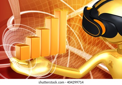Virtual Reality Vr Bar Graph 3d: ภาพประกอบสต็อก 404299714 | Shutterstock