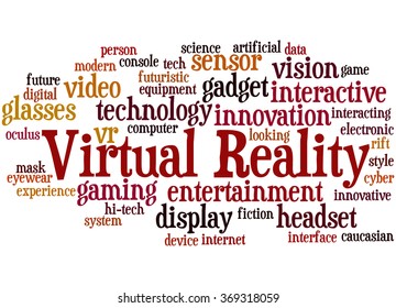 Virtual Reality Word Cloud Concept On Stock Illustration 369318059 ...